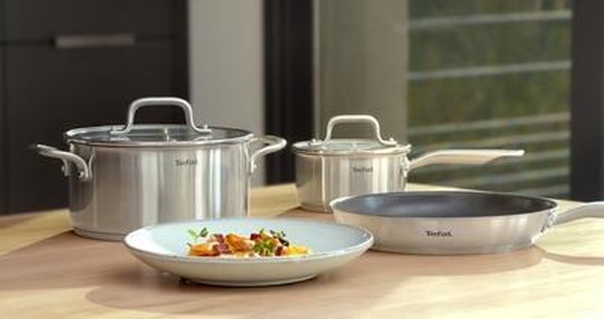 Tefal Virtuoso Pannenset RVS 5-delig steelpan Inductie – CAPTALLURE